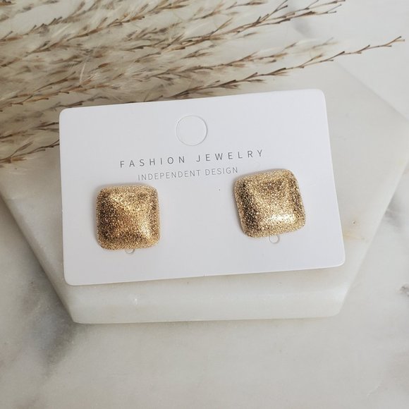 Jewelry | 5 For 25 Gold Color Square Shape Stud Earrings | Poshmark